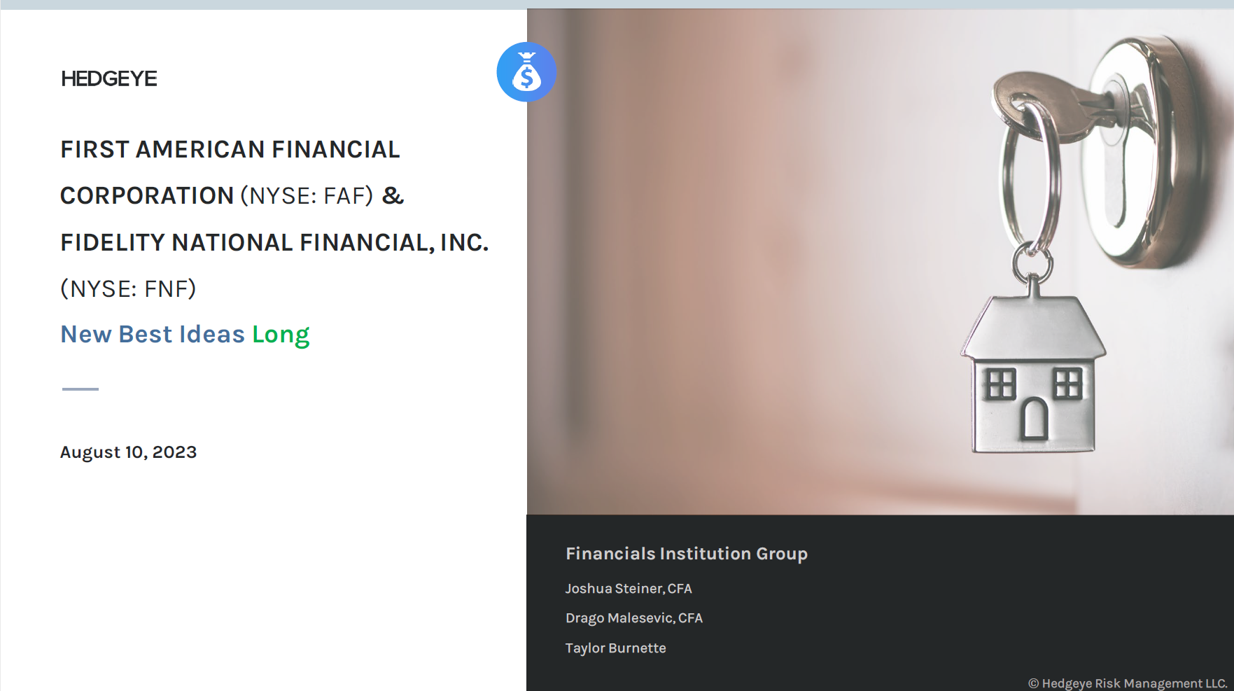 Call Replay | New Best Idea Long | FAF & FNF Title Insurers