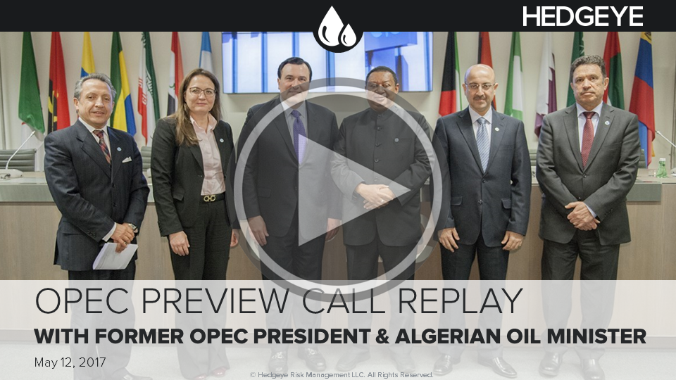REPLAY - OPEC MEETING PREVIEW CALL WITH FORMER OPEC PRESIDENT & FORMER