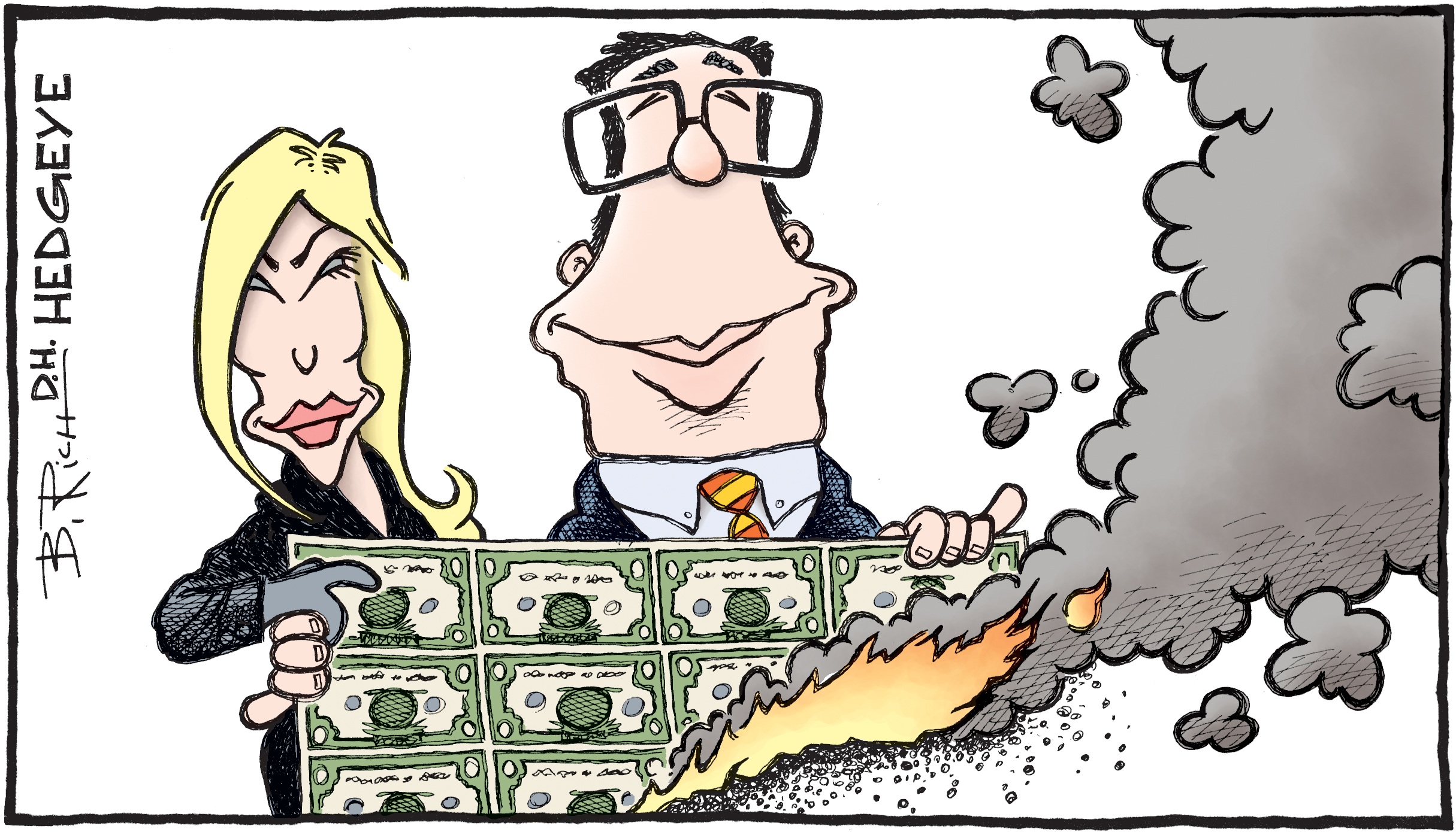 Cartoon of the Day: Burning Benjamins
