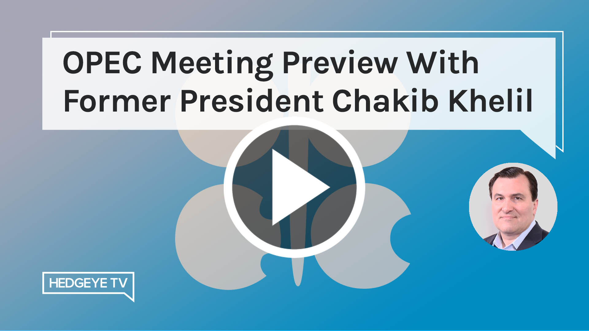 Former OPEC President Tells Hedgeye TV “Not Rolling Over Cuts Is Not