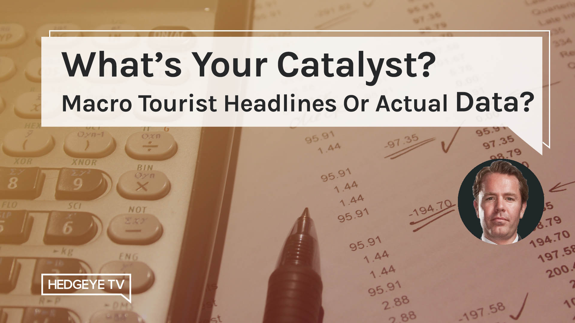 What's Your Catalyst? Macro Tourist Headlines Or Actual Data?