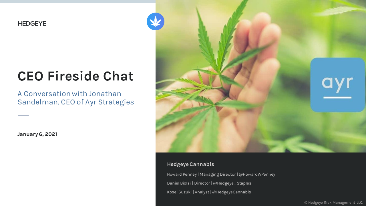 Happening in 10 minutes | Ayr Strategies | CEO Fireside Chat