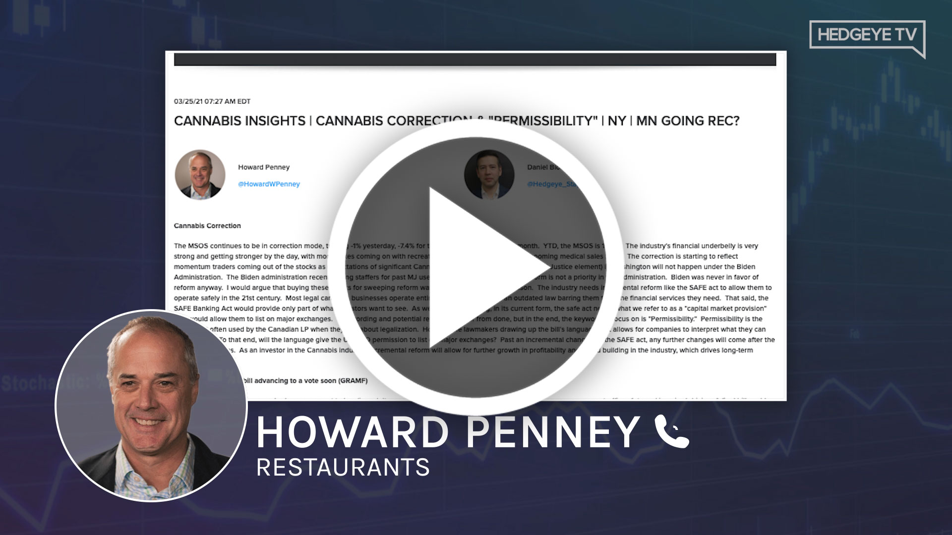 "The Call" Recap | Consumables Analyst Howard Penney On Cannabis Corre