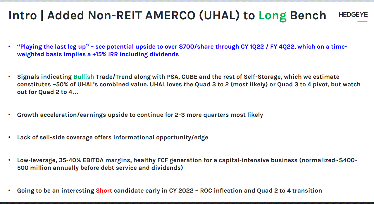 REPLAY | AMERCO (UHAL) BLACK BOOK