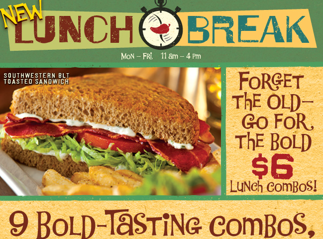 EAT: NEW LUNCH MENU $6 COMBO ROLLOUTS
