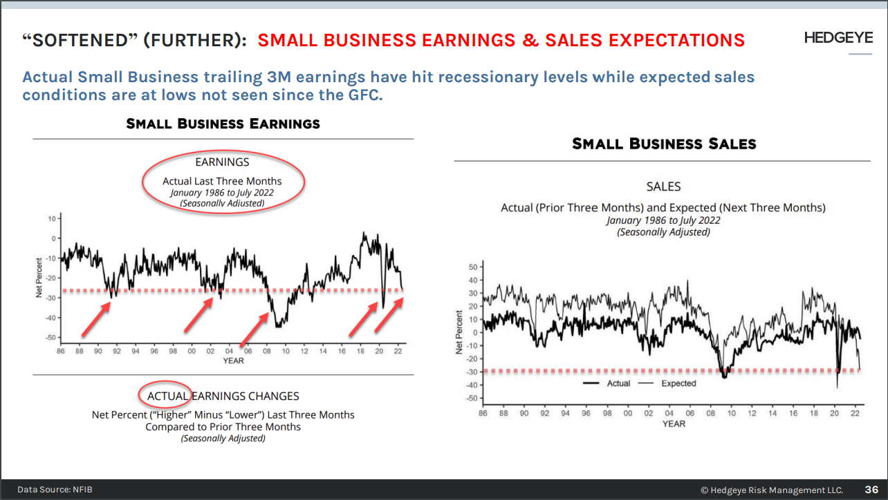 CHART OF THE DAY: "Soften Further": Small Business Earnings & Sales